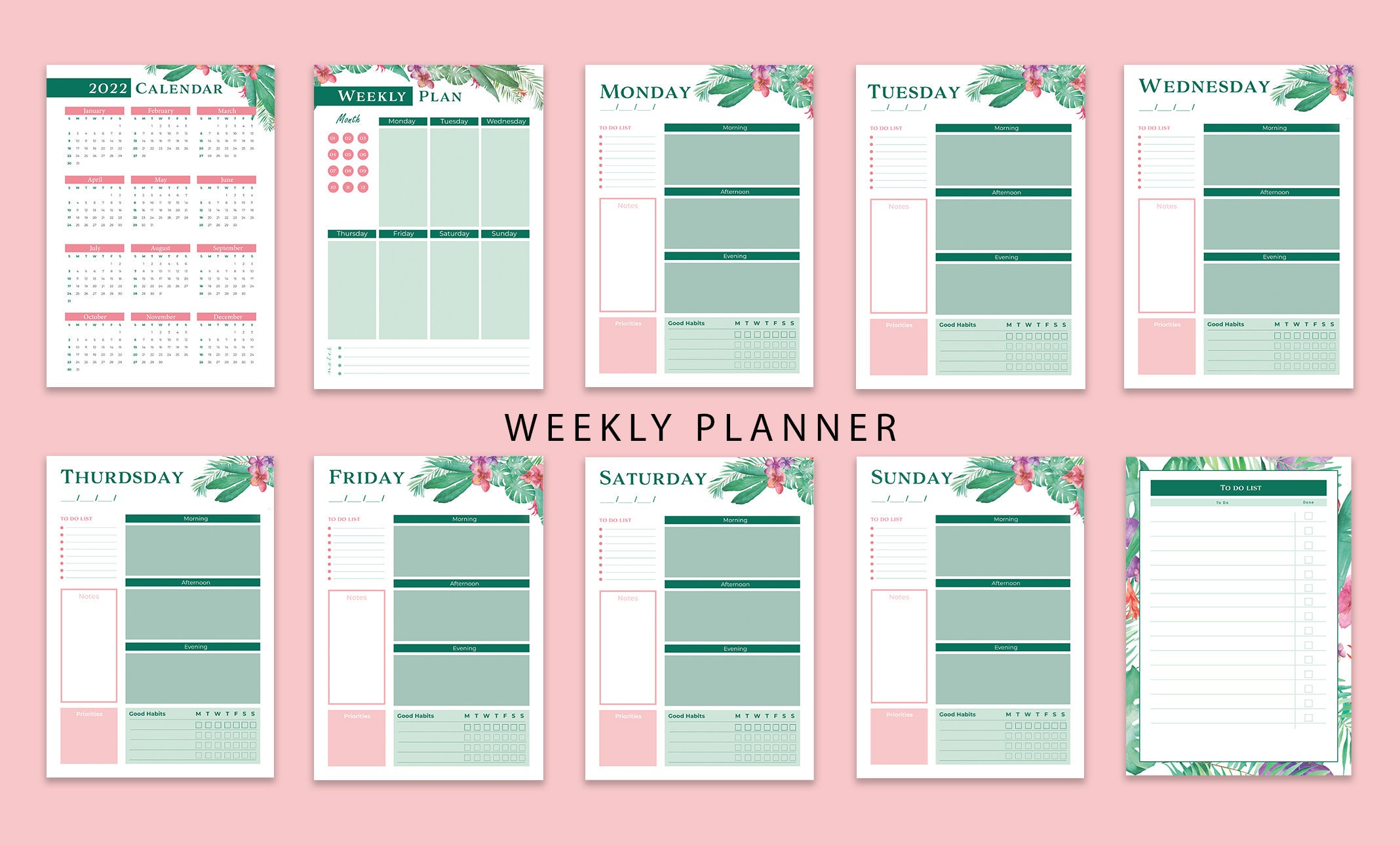 Digital Planner | Daily Planner | Weekly Planner | Monthly Planner ...