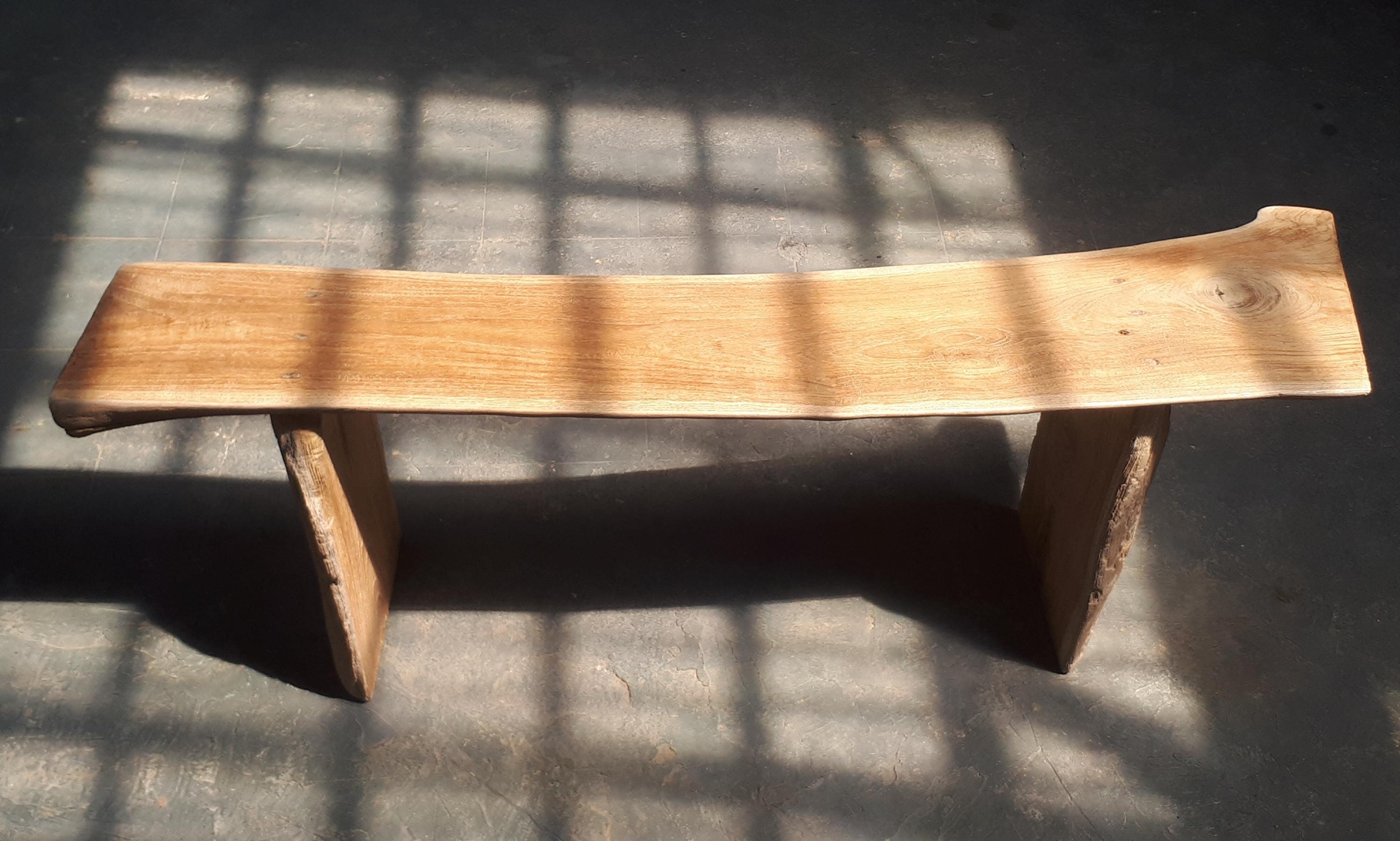 Natural Wood Bench Live Edge Bench Coffee Bench Bench Wabi Sabi Bench ...
