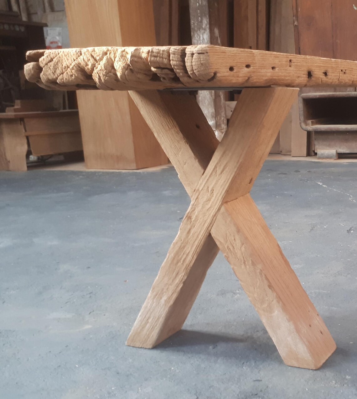 Twoo Face Bench Bench natural Wood Bench Natural Rustic Wood Bench ...