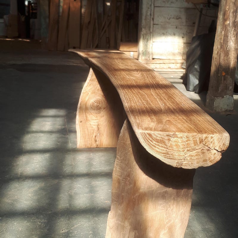 Live Edge Bench - Etsy
