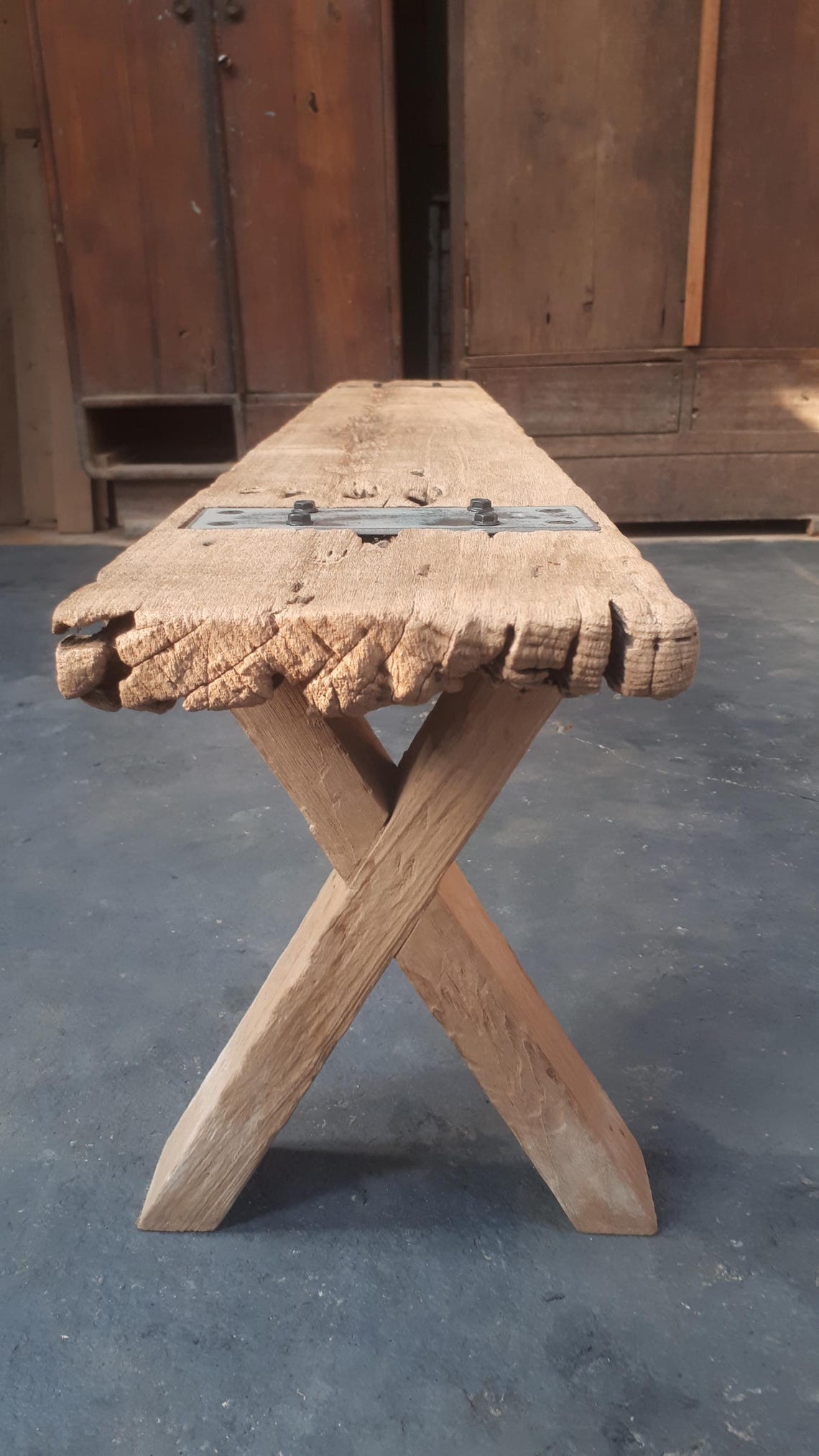 Twoo Face Bench Bench natural Wood Bench Natural Rustic Wood Bench ...