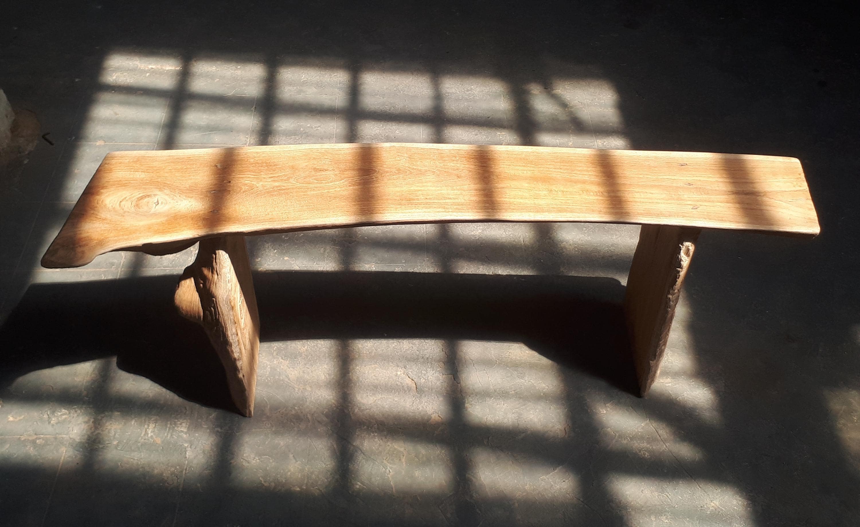 Natural Wood Bench Live Edge Bench Coffee Bench Bench Wabi Sabi Bench ...