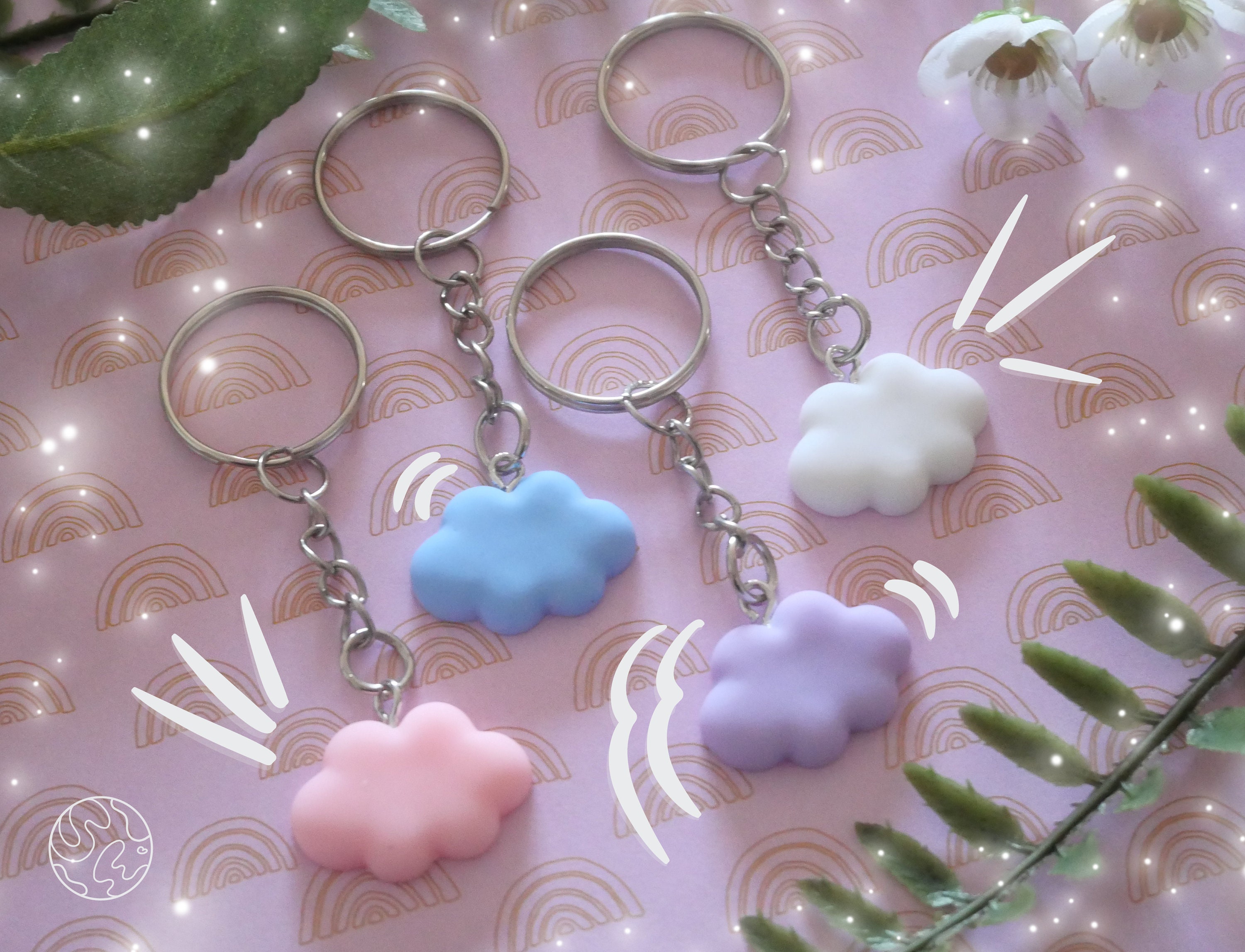 Soft Cloud Keychain • Original & Fun • Gift Idea > Birthday, Christmas ...