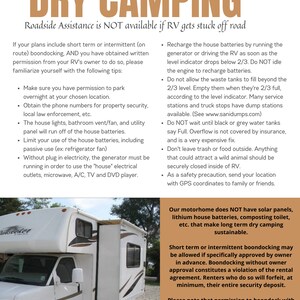 Editable and Downloadable RV Rental Welcome Booklet - Perfect for ...