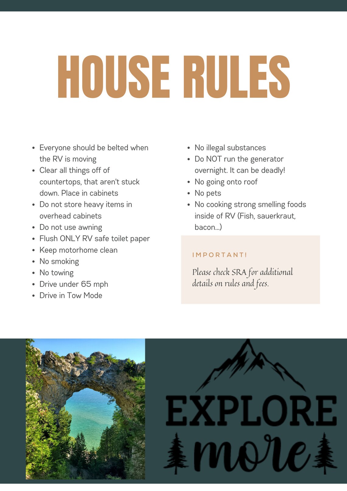 Editable and Downloadable RV Rental Welcome Booklet - Perfect for ...