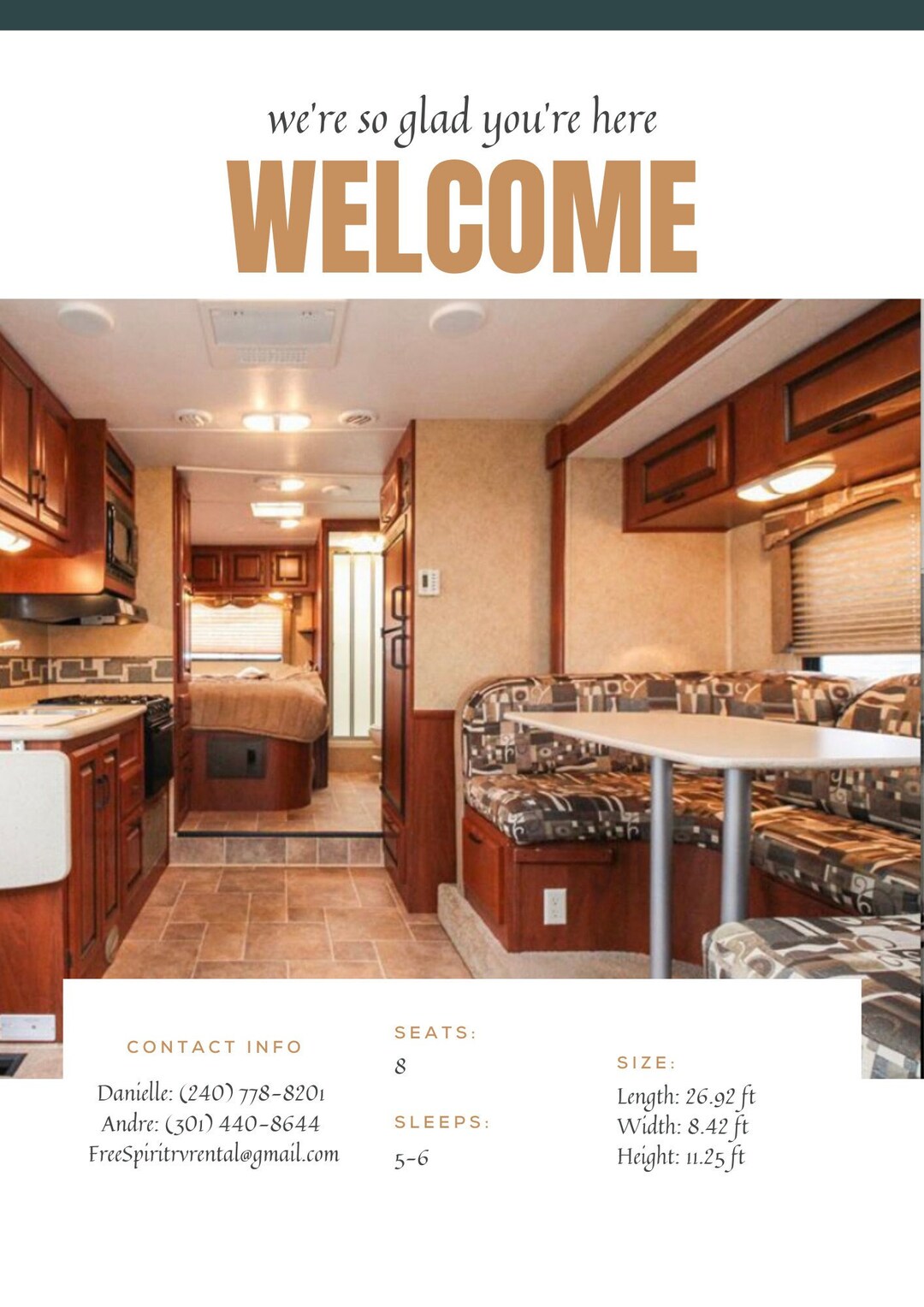 Editable and Downloadable RV Rental Welcome Booklet - Perfect for ...