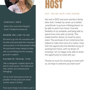 Editable and Downloadable RV Rental Welcome Booklet - Perfect for ...