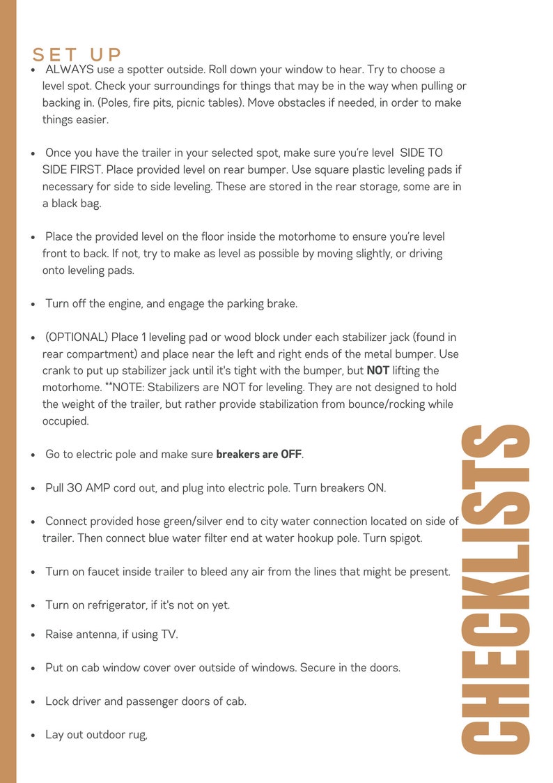 Editable and Downloadable RV Rental Welcome Booklet - Perfect for ...