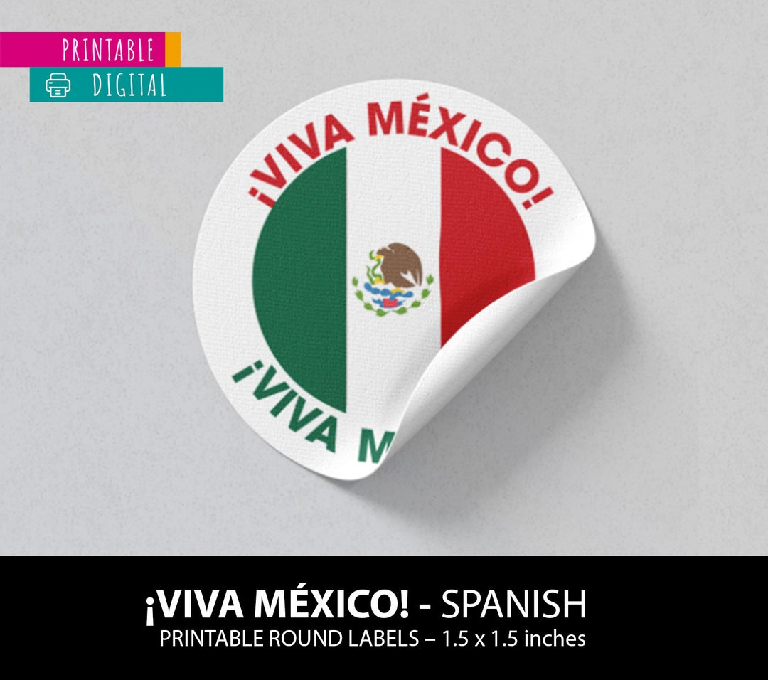 Mexican Flag Viva Mexico Spanish Printable Decor - Etsy
