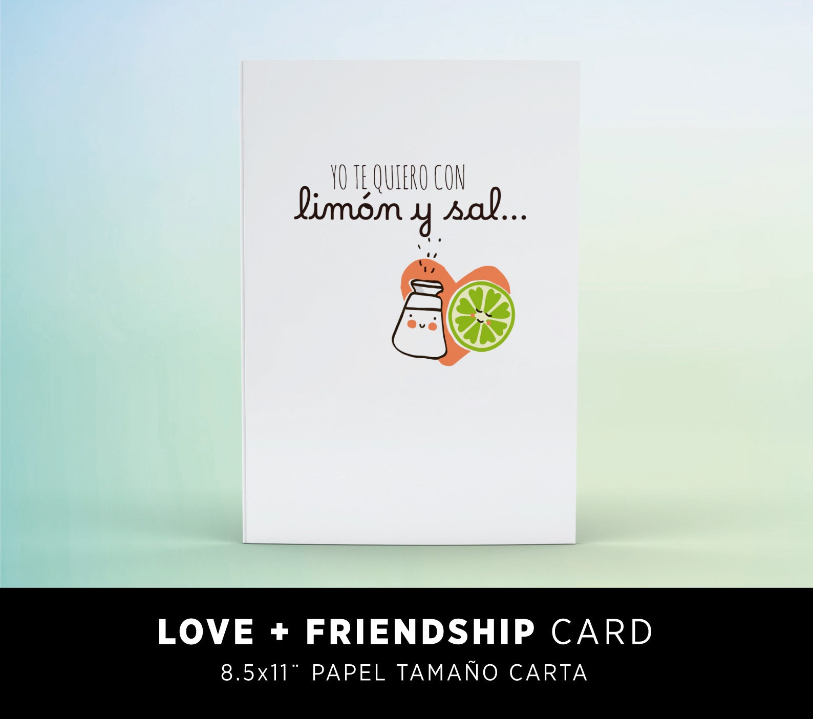 Te Quiero Con Limon Y Sal Love and Friendship 5x7 Printable Card in ...
