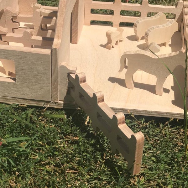 Kids Wooden Farm Toys - Etsy