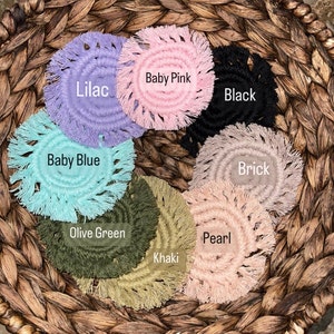 Macrame Car Coaster - Handmade Coasters - Car Accessory - Boho ...