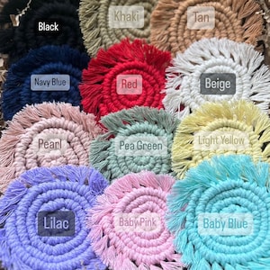 Macrame Car Coaster - Handmade Coasters - Car Accessory - Boho ...