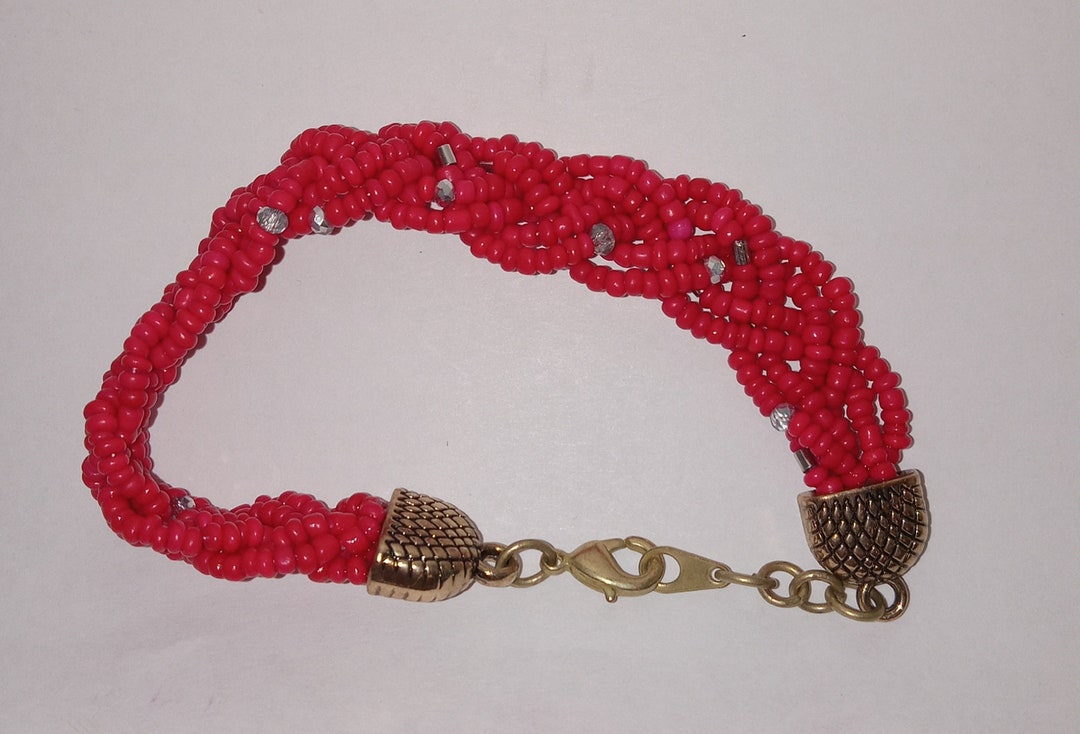 Red Braided Bracelet - Etsy