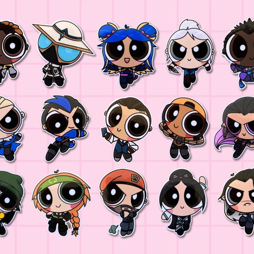 Valorant X Powerpuff Girls Vinyl Stickers - Etsy