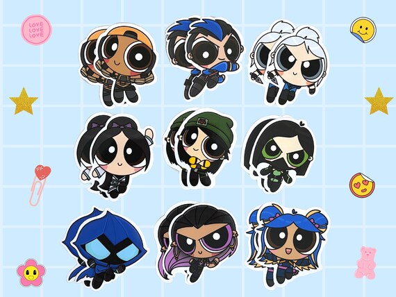 Valorant X Powerpuff Girls Vinyl Stickers - Etsy