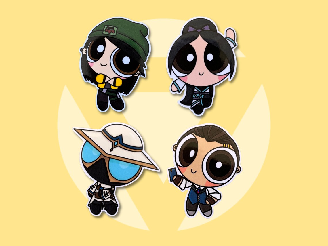 Valorant X Powerpuff Girls Vinyl Stickers - Etsy
