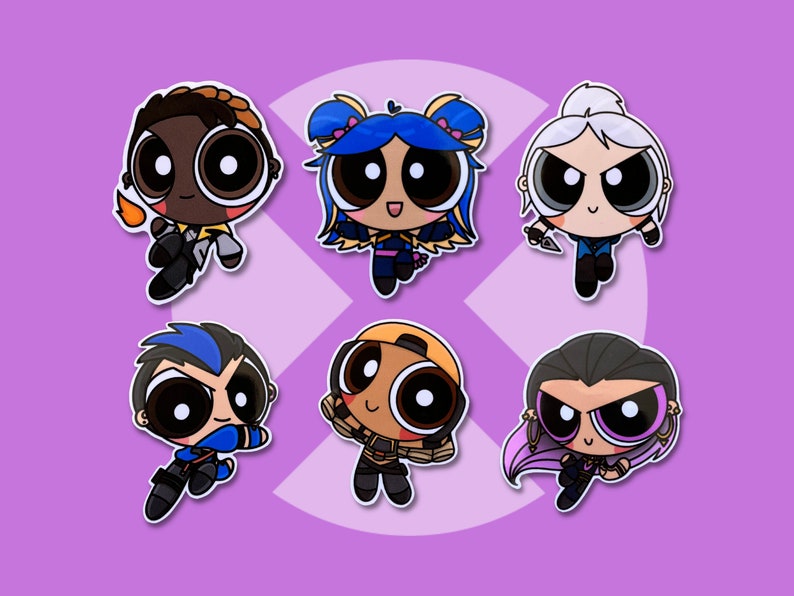 Valorant X Powerpuff Girls Vinyl Stickers Etsy Ireland