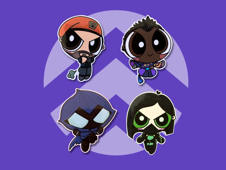 Valorant X Powerpuff Girls Vinyl Stickers - Etsy
