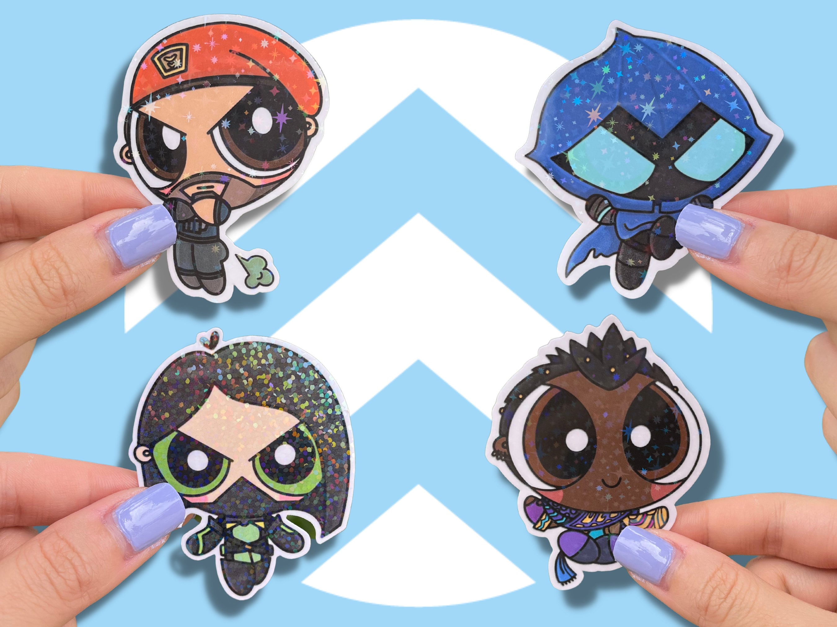 Holographic Valorant X Powerpuff Agent Stickers - Etsy