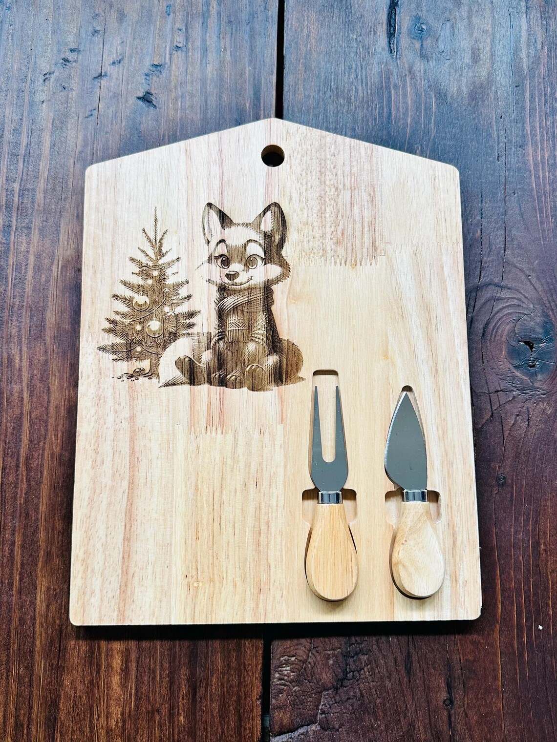 Christmas Fox Charcuterie Board - Etsy