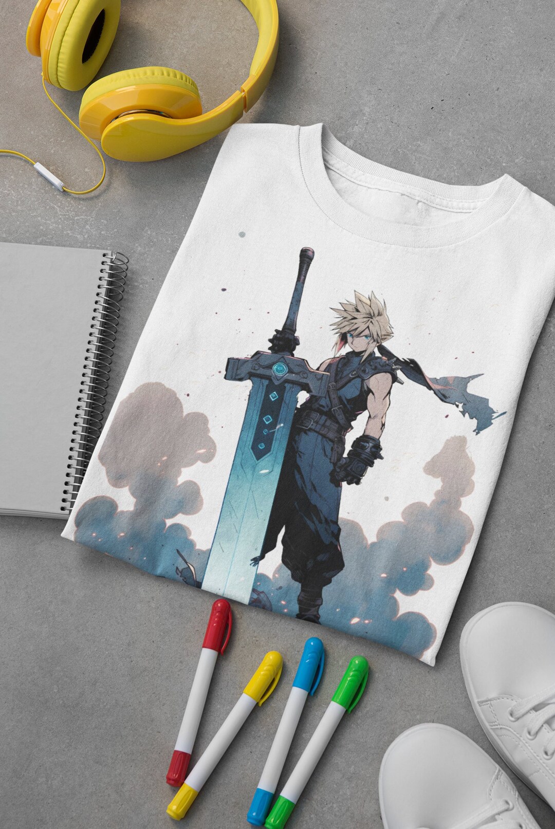 Young Cloud Unisex Graphic Tee, FF7 Shirt, Final Fantasy Tee, FF Merch ...