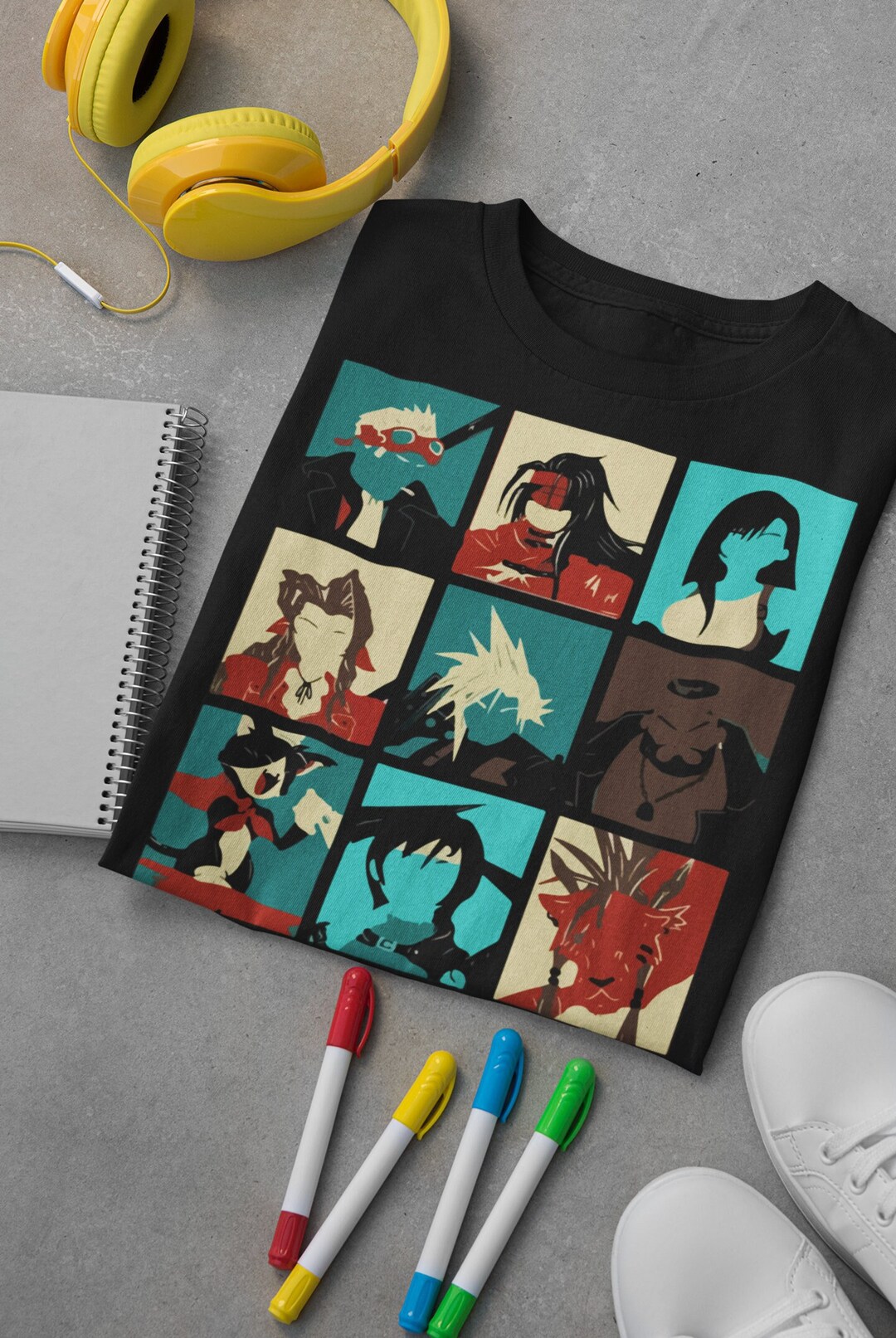Fantasy Characters Mosaic Unisex Graphic Tee, FF7 Shirt, Final Fantasy ...