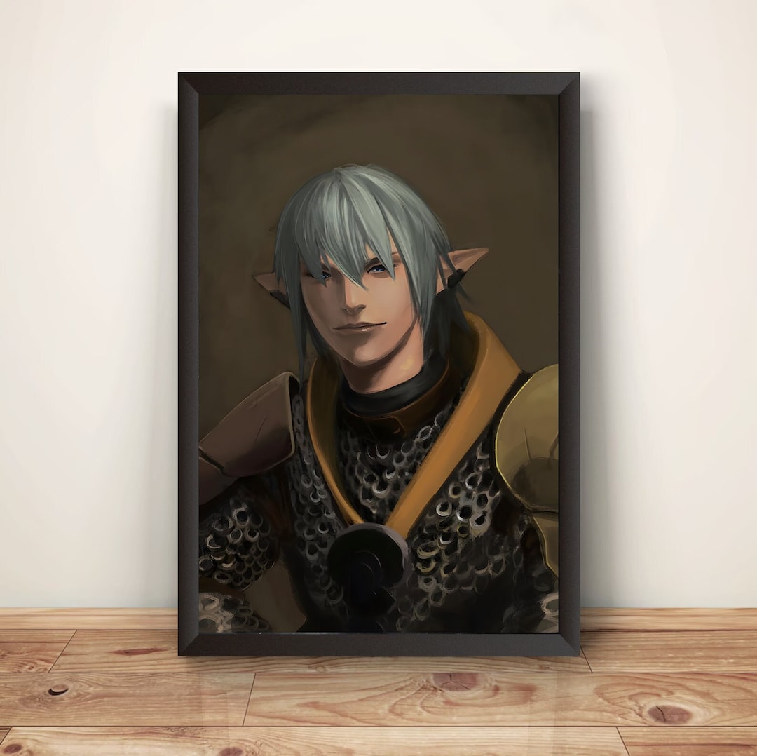 Haurchefant Homage Vertical Poster, FF Poster, FFXIV Wall Art, Eorzea ...