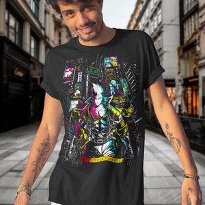 Edgerunners Neoncore David Unisex Graphic Tee, Edge Runner Shirt ...