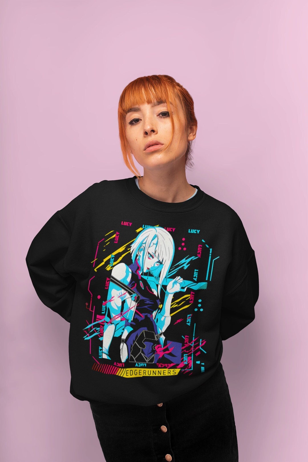 Edgerunners Neoncore Lucy Unisex Sweatshirt, Edge Runner Jumper ...