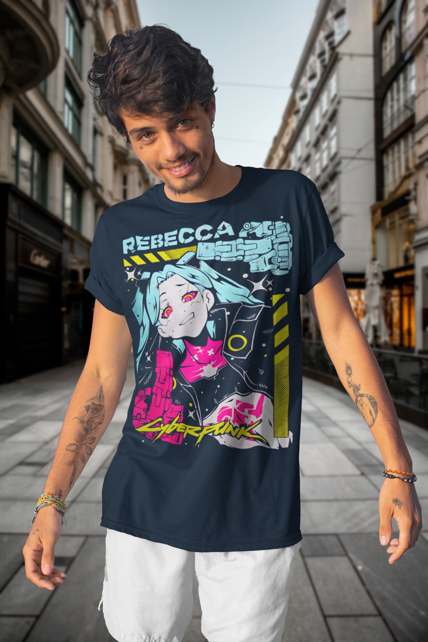 Edgerunners Rebecca Graffiti Unisex Graphic Shirt Edge Runner - Etsy