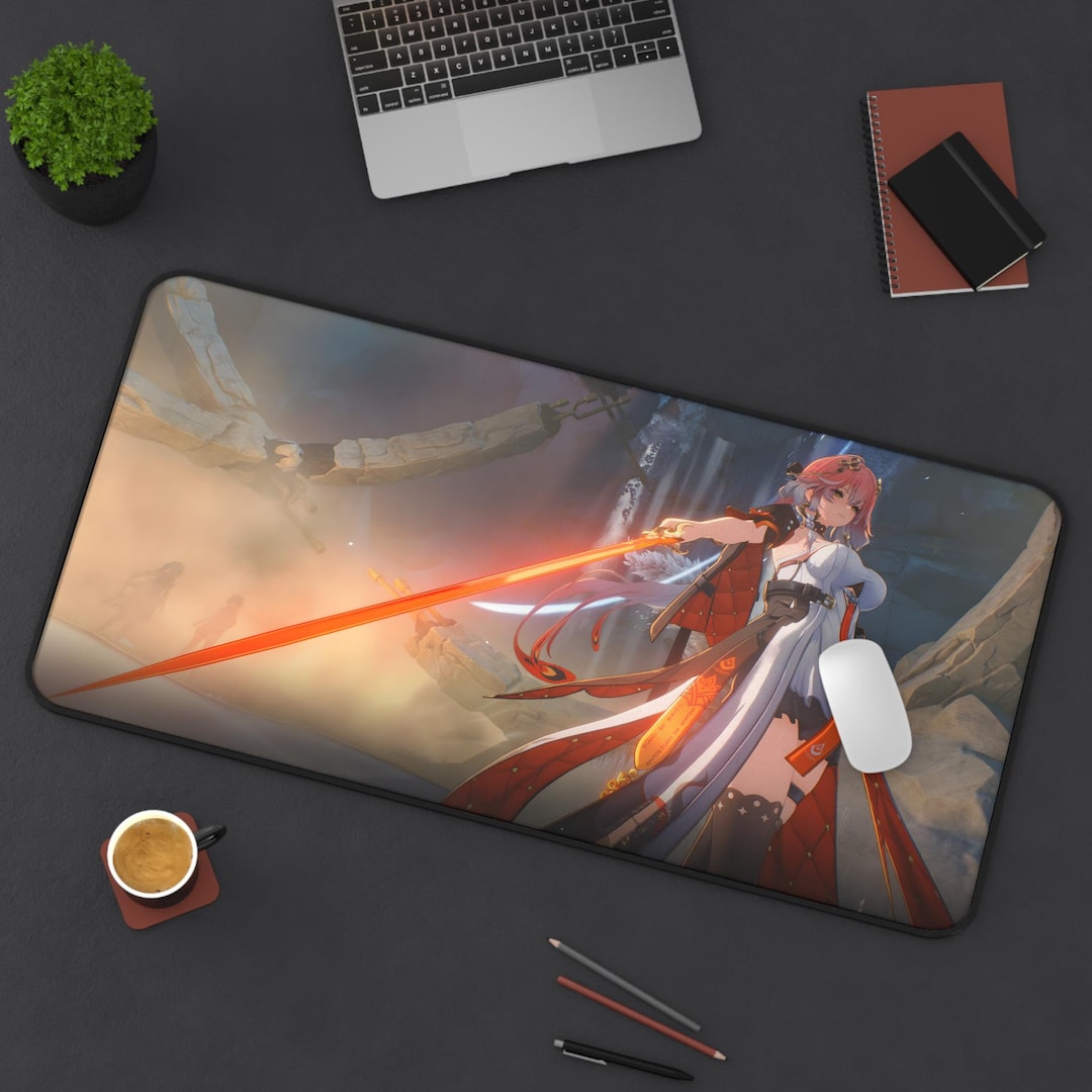 Changli Wuwa Fighting Pose Desk Mat Mouse Pad, Gaming Mouse Pad ...