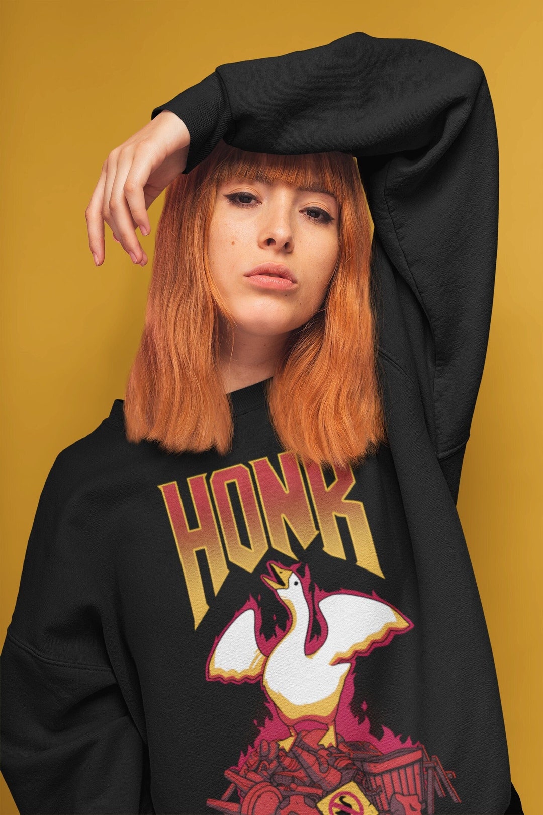 Duck of Doom Honk Honk Crewneck Sweatshirt, Gaming Shirt, PC Games ...