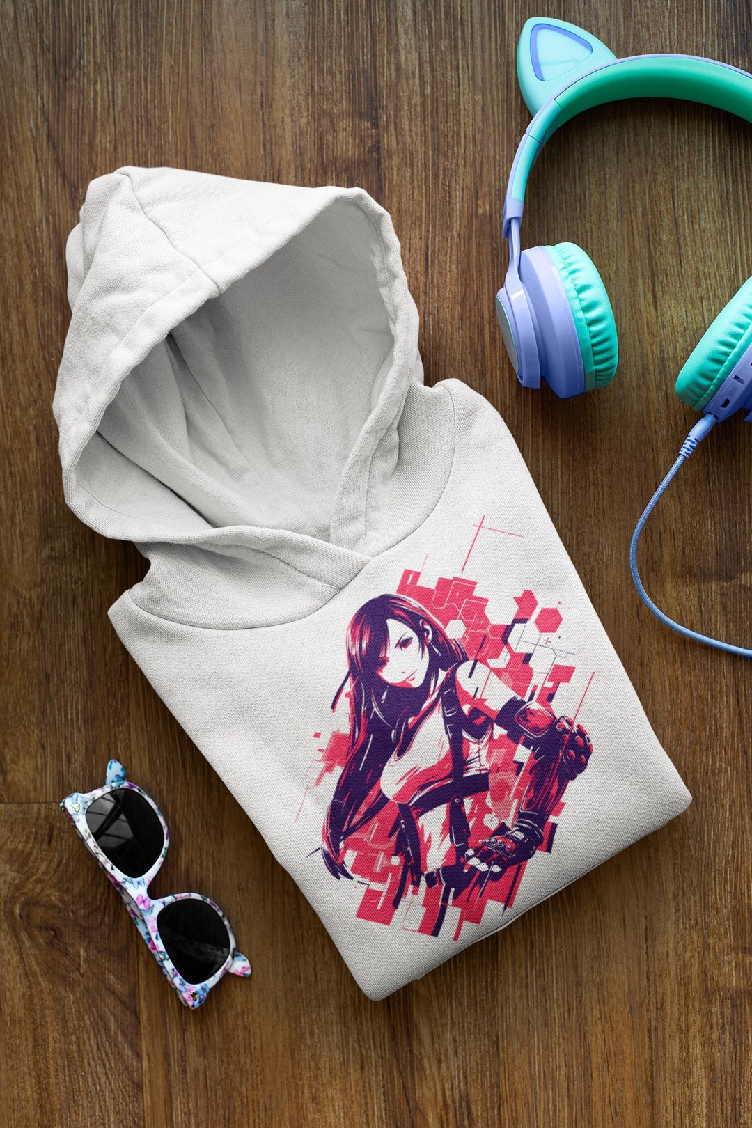 Retro Tifa Unisex Heavy Blend™ Hooded Sweatshirt, FF7 Hoodie, Final ...