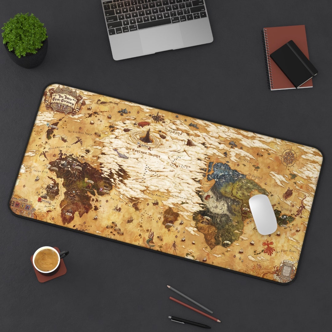 Eorzea XIV World Map Desk Mat Mouse Pad, FF14, XIV, Final Mouse Pad - Etsy