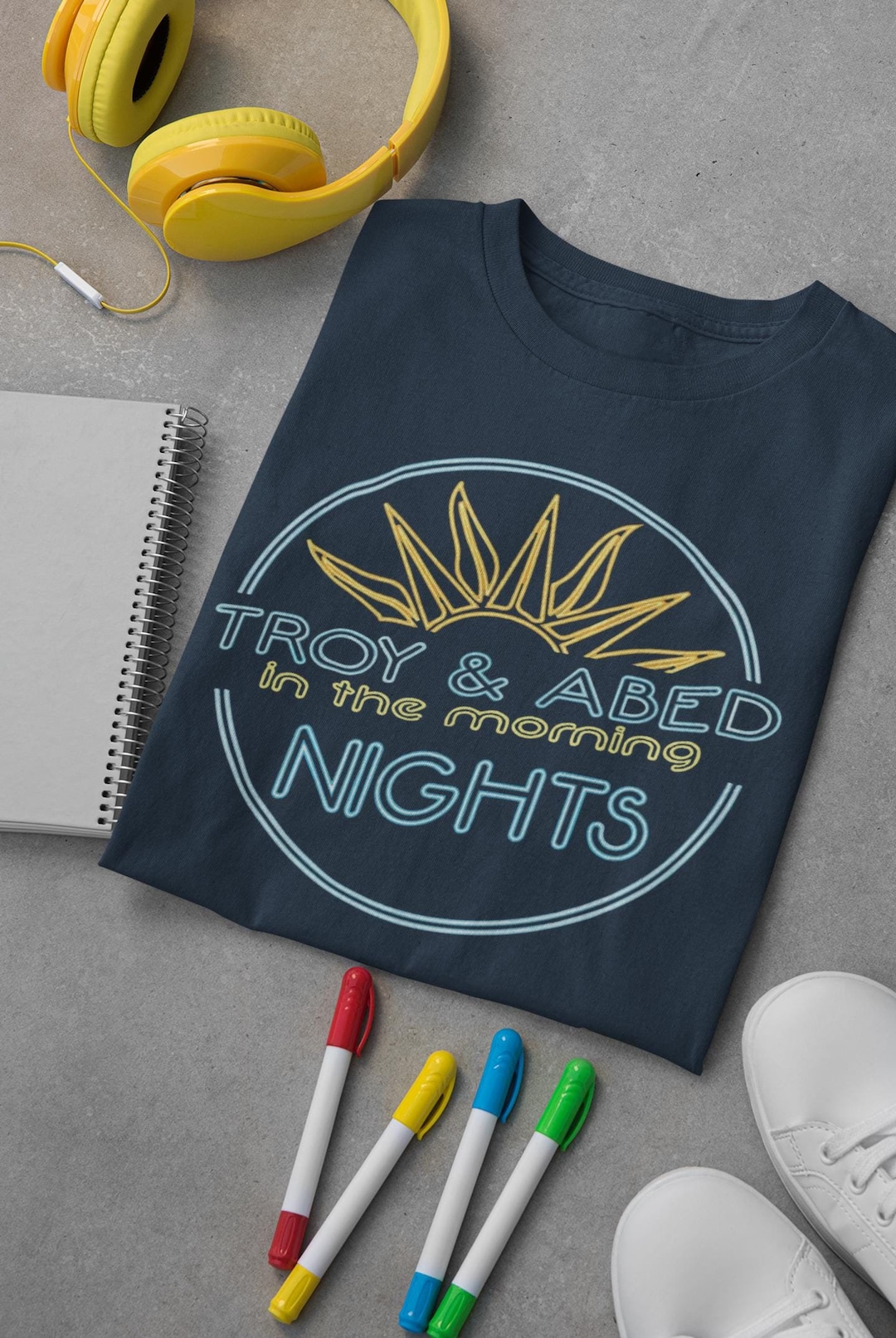 Troy and Abed in the Morning Nights Softstyle T-shirt, Community Tshirt ...