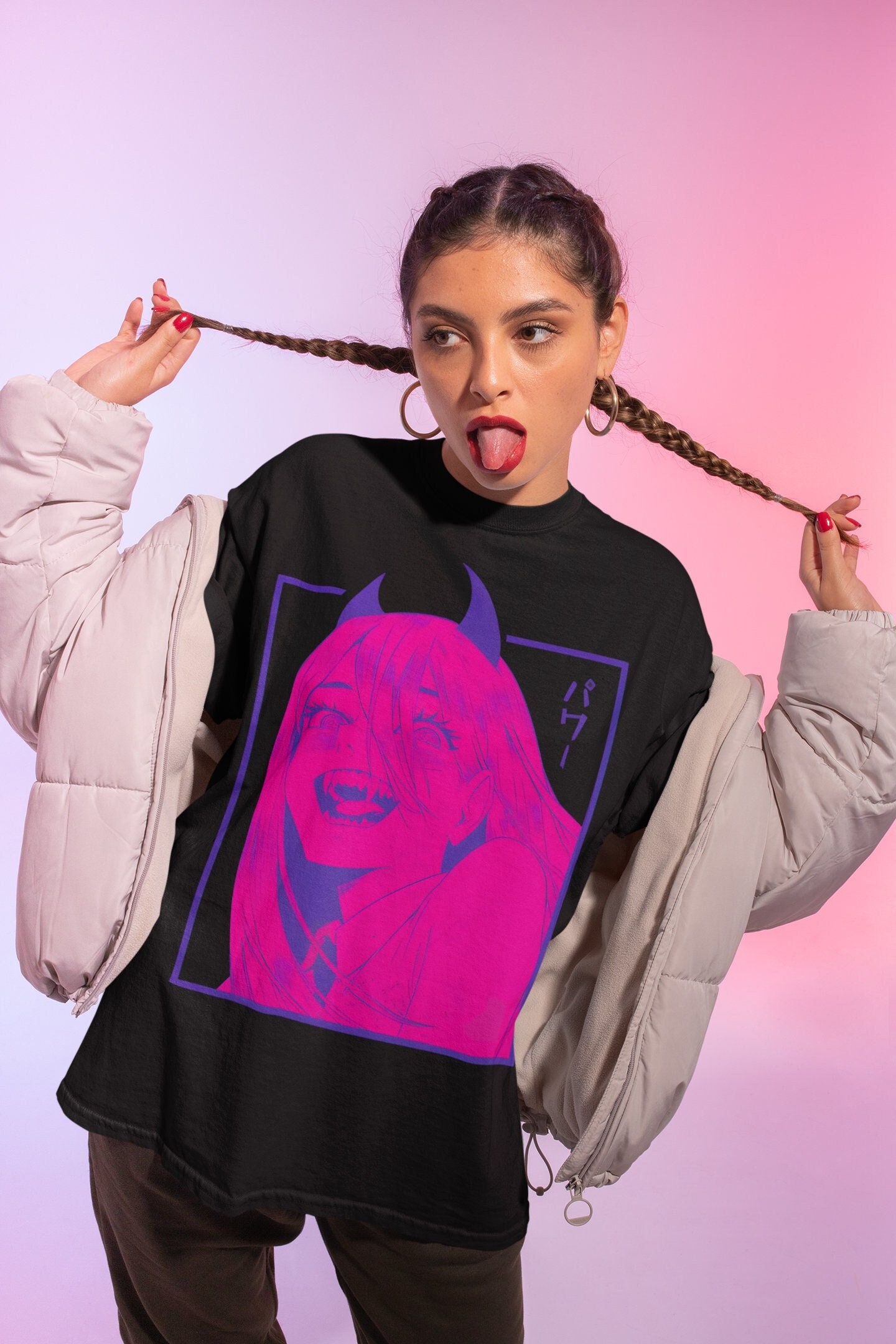 Neoncore Lewd Face Girl Unisex Graphic Tee, Waifu Shirt, Cute Girl ...
