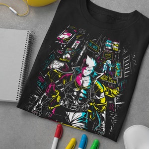 Edgerunners Neoncore David Unisex Graphic Tee, Edge Runner Shirt ...