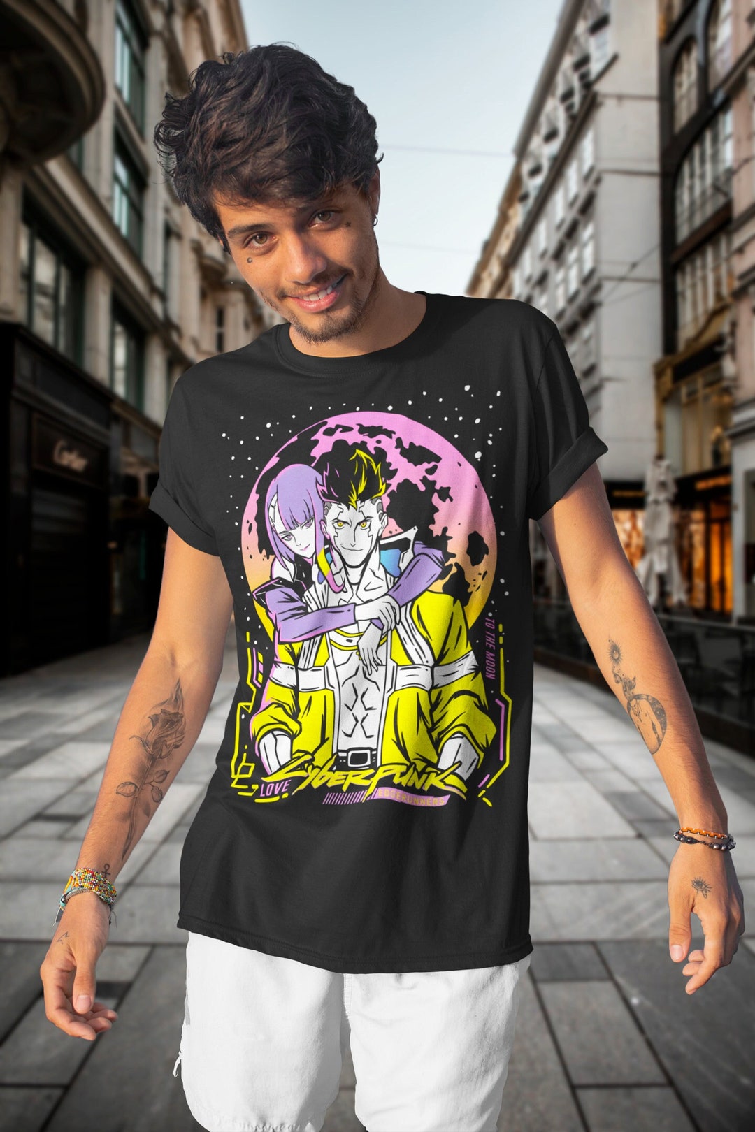 Edgerunners Neoncore Moonset Lucy David Unisex Graphic Shirt, Edge ...