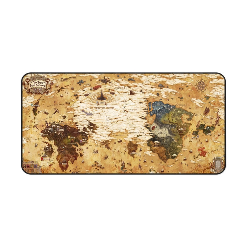 Eorzea XIV World Map Desk Mat Mouse Pad, FF14, XIV, Final Mouse Pad - Etsy