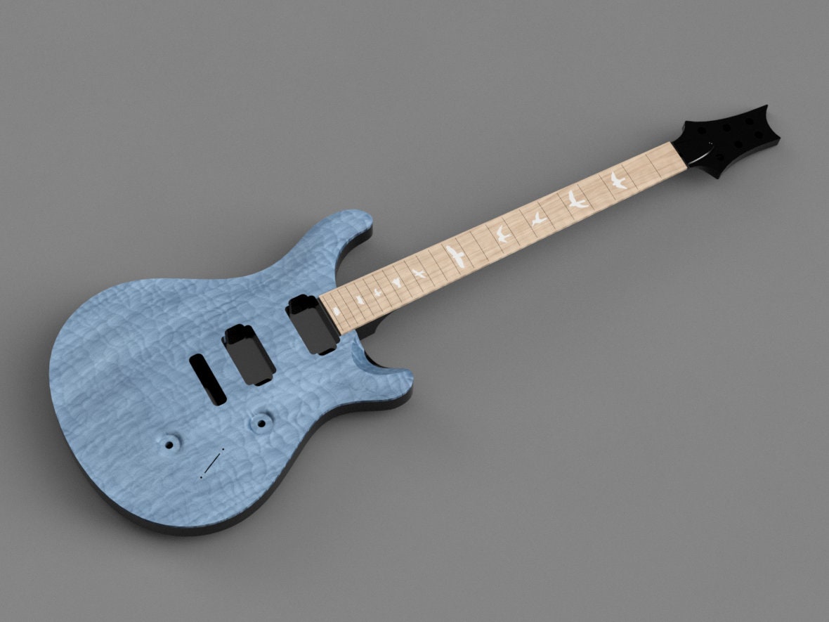PRS Custom 24 Guitar CAD Model - Etsy
