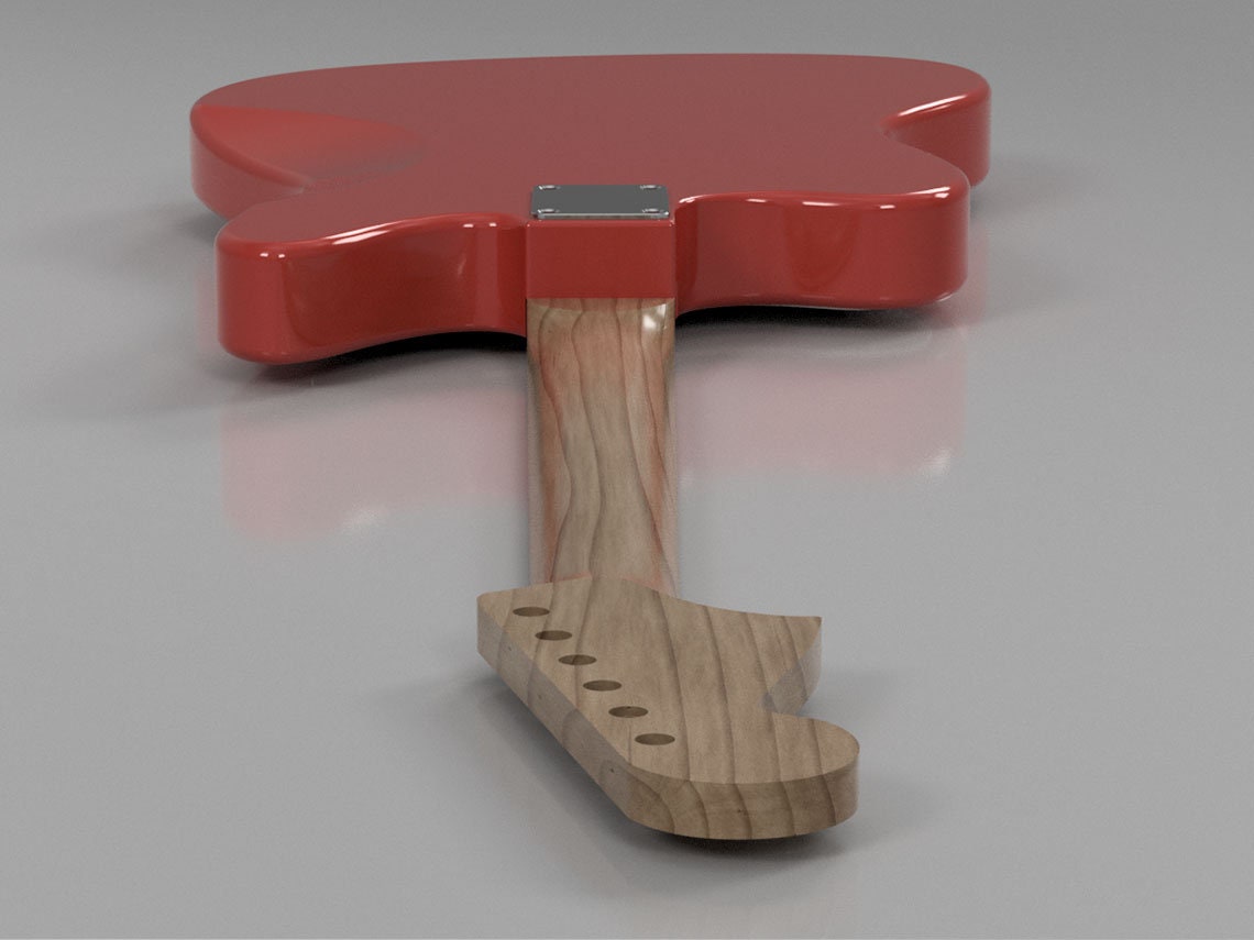Jaguar-style Guitar CAD Model - Etsy