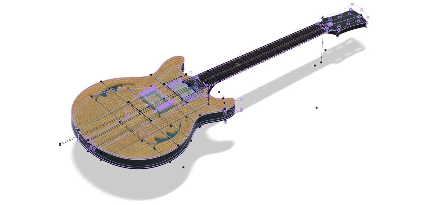 JTB-III Guitar CAD Model - Etsy