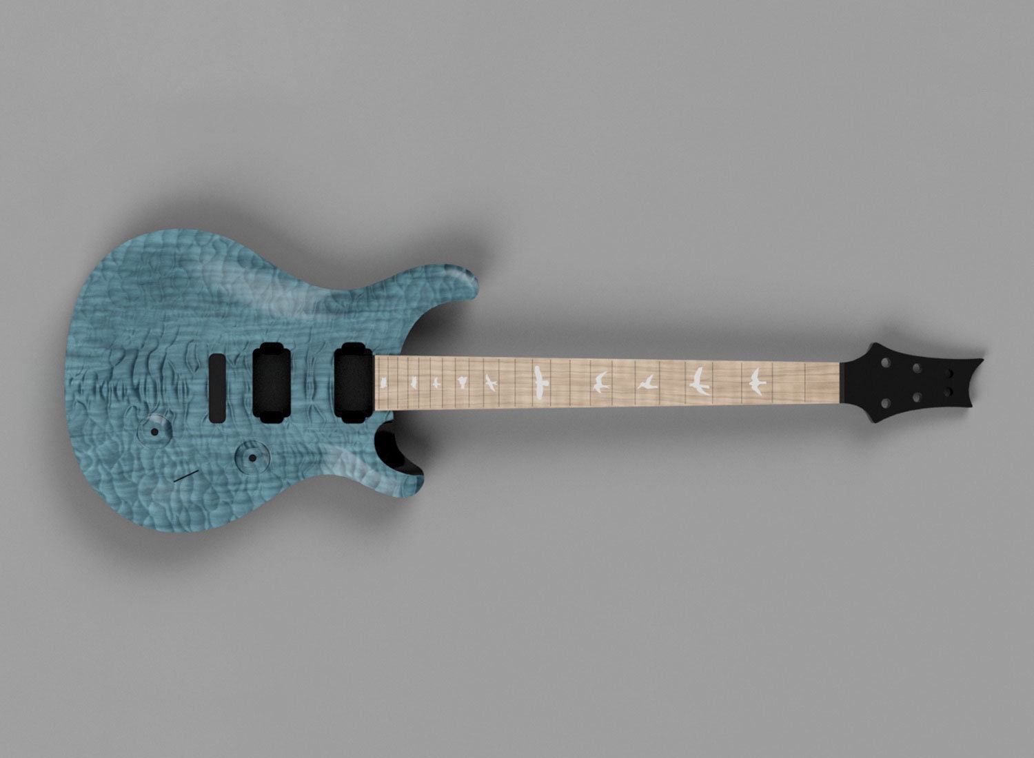 PRS Custom 24 Guitar CAD Model - Etsy