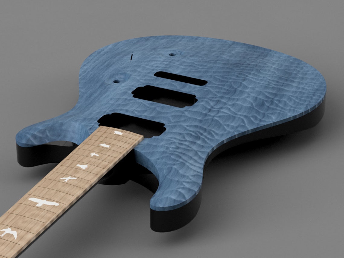 PRS Custom 24 Guitar CAD Model - Etsy