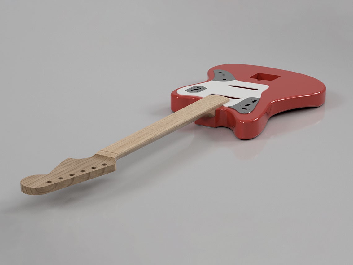 Jaguar-style Guitar CAD Model - Etsy