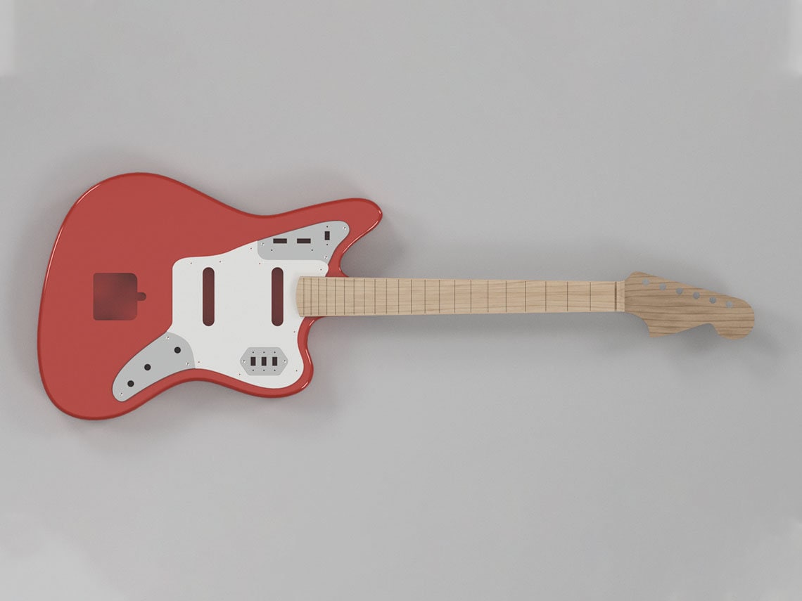 Jaguar-style Guitar CAD Model - Etsy