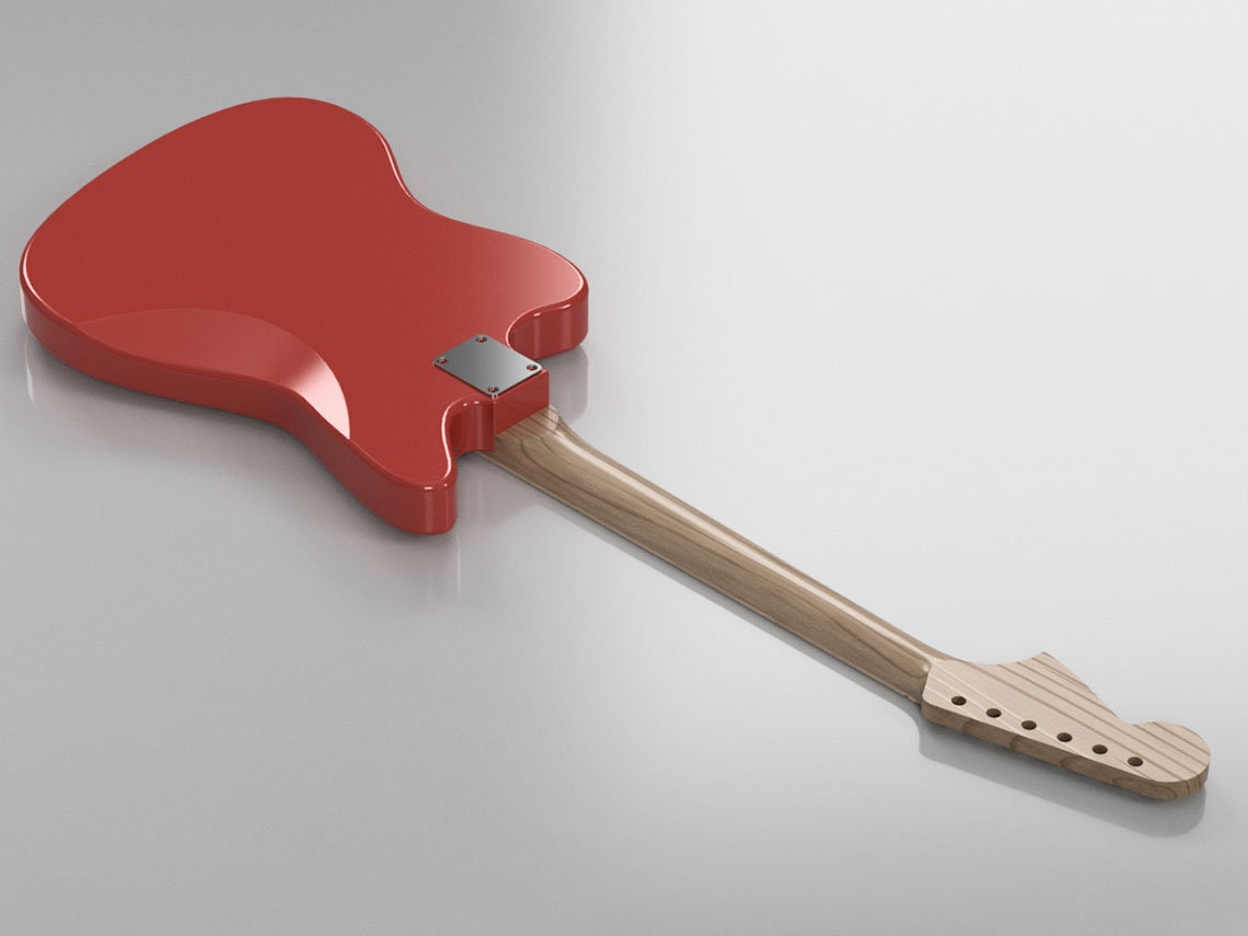 Jaguar-style Guitar CAD Model - Etsy