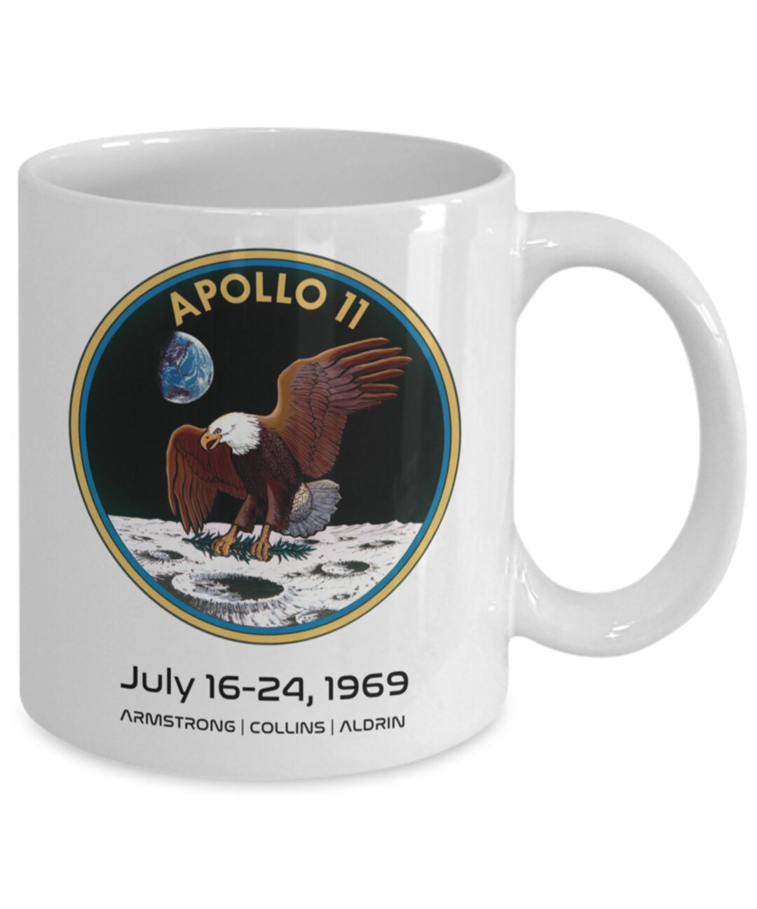 Apollo 11 Coffee Mug, First Moon Landing, Space Enthusiast Cup, Gift ...
