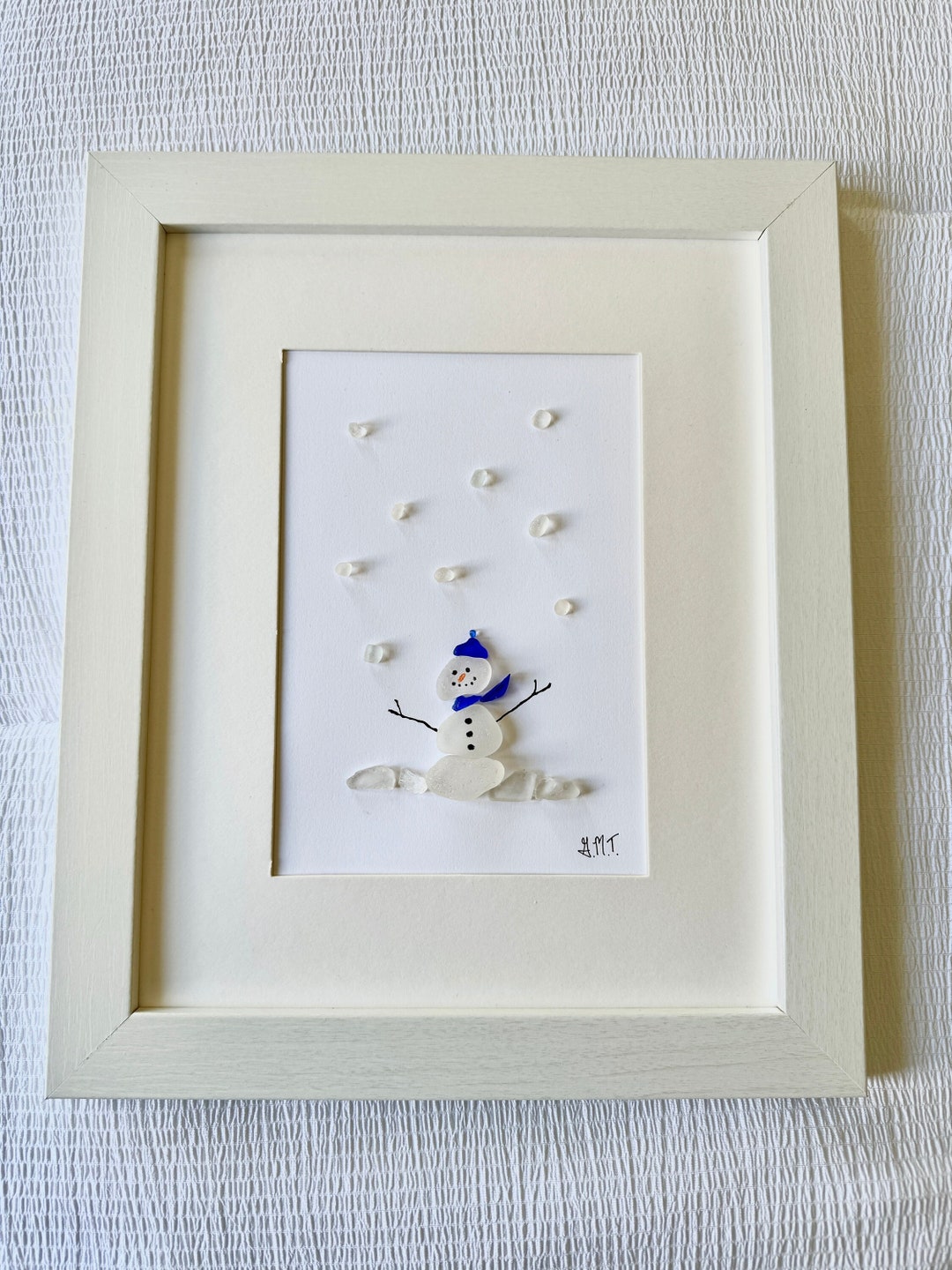 Sea Glass Snowman /glass Snowman/snowman/christmas Gift/sea - Etsy